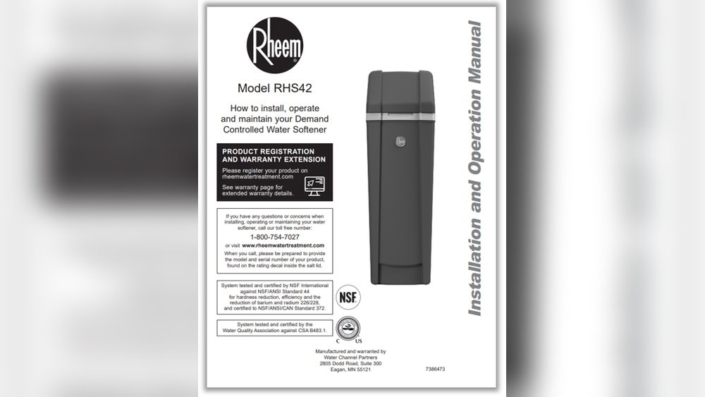 Rheem Water Softener Troubleshooting